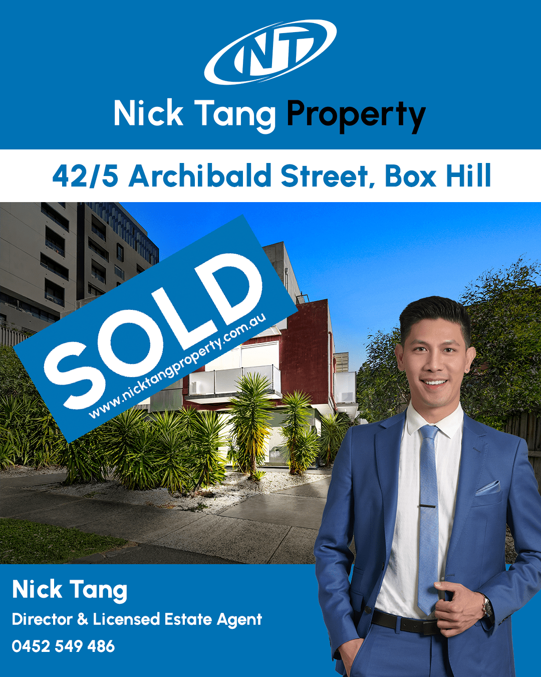 WE’VE SOLD – 42/5 Archibald Street, Box Hill VIC 3128 | Nick Tang Property